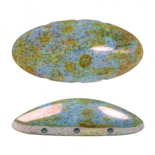 Athos 3 20x10mm Opaque Mix Blue Green Ceramic Look 03000 65431 per bead