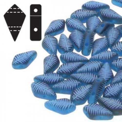 5 grams 2 Hole Kites Indigo Laser Matte Feather 62010 22273F